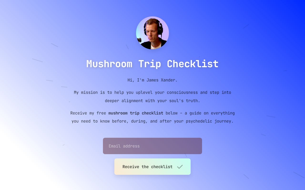 Mushroom Trip Checklist
